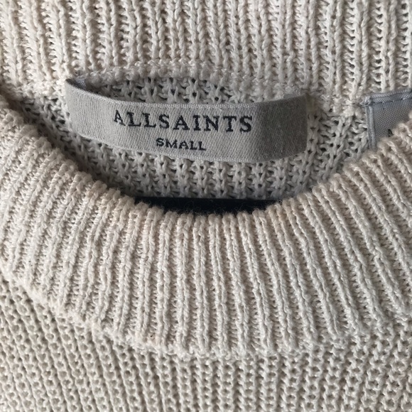 All Saints | Dresses | All Saints Haliki Cream Halter Crochet Sweater ...